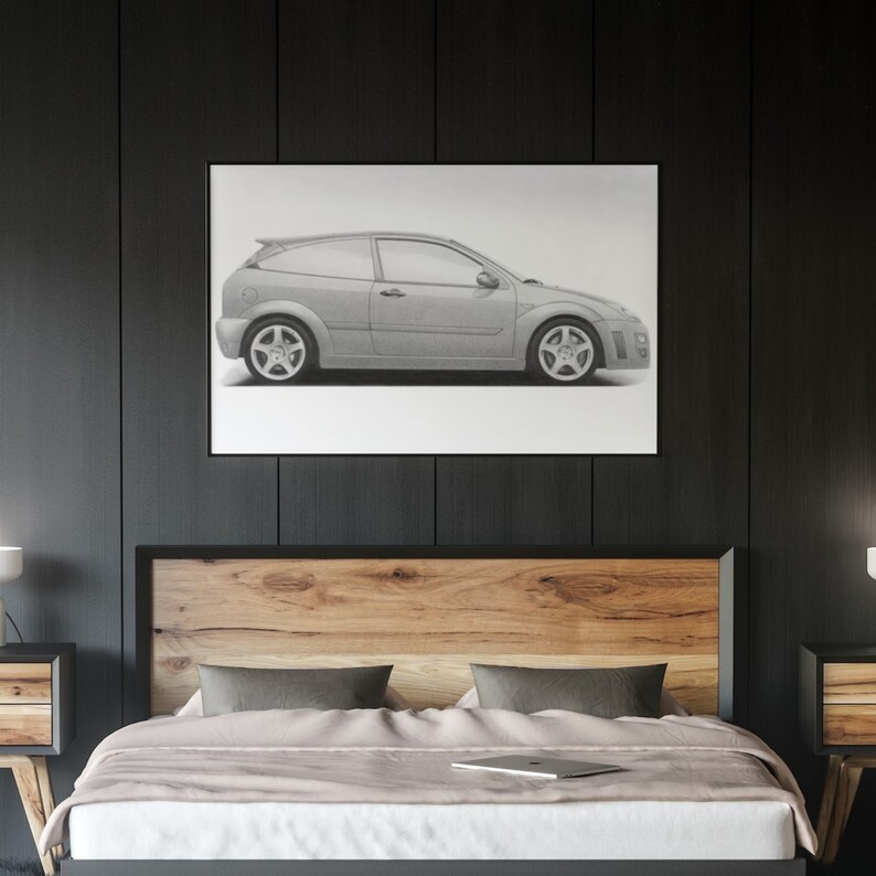 Ford Focus RS MK1 Side View Hand Drawn Print Focus RS Sketch Car Gift ...
