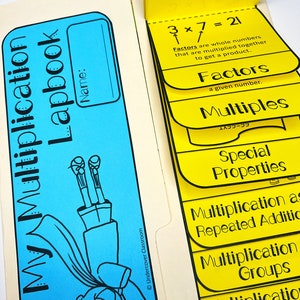 Lapbook Printable Multiplication Facts Study Tool Teach Multiplication ...