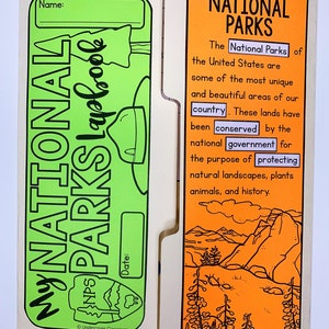 National Park Lapbook Teach National Parks Reading Passages National ...