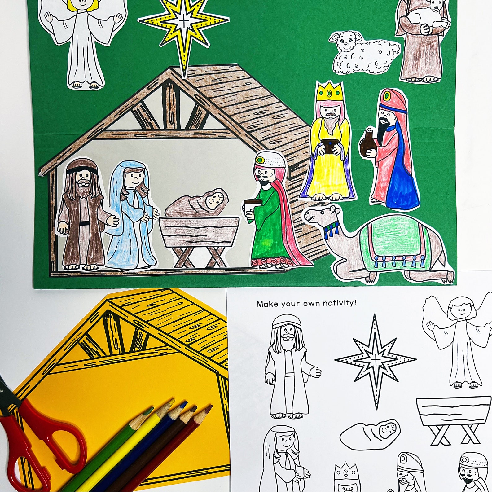 Christmas Lapbook Teach Religious Christmas Story Baby Jesus Homeschool ...
