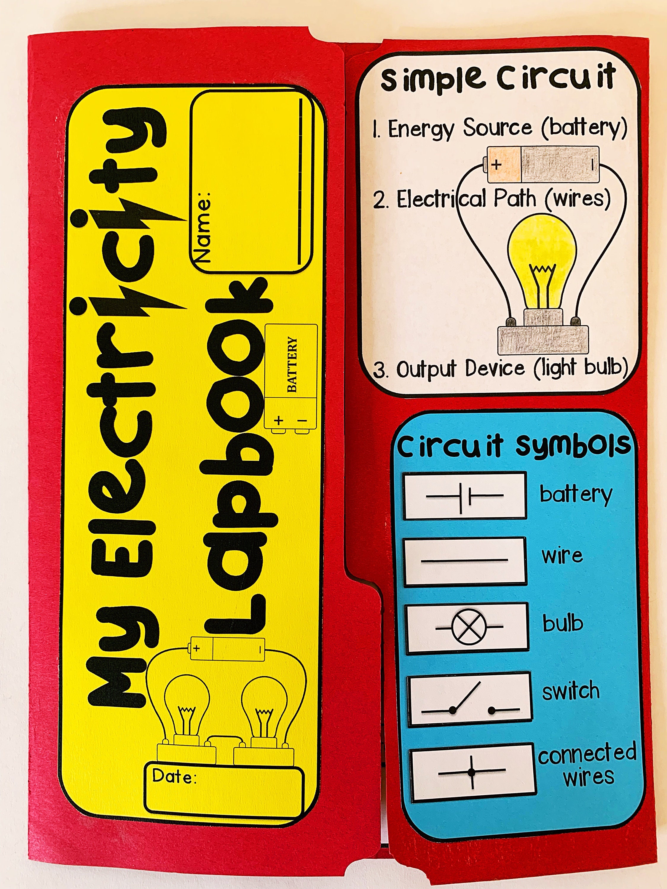 Electricity Lapbook Template Teach Electricity Reading Passages ...