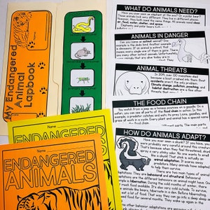 Endangered Animals Lapbook Teach Endangered Animals Reading Passages ...