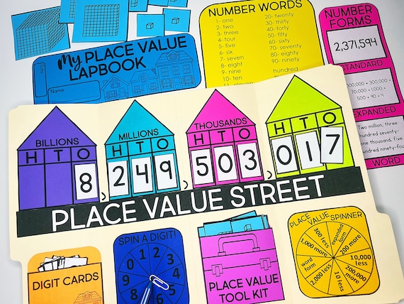 Hojas De Trabajo De Valor Posicional Para Cortar Y Pegar