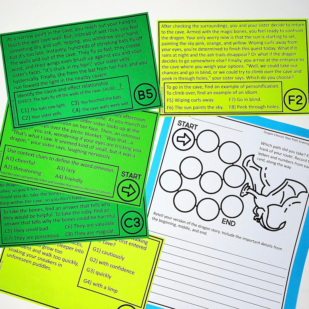 Reading Comprehension Activity for Grades 3-5 Choose Your Path Story ...