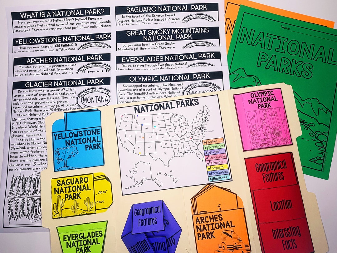 National Park Lapbook Teach National Parks Reading Passages National ...