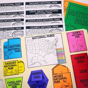 National Park Lapbook Teach National Parks Reading Passages National ...