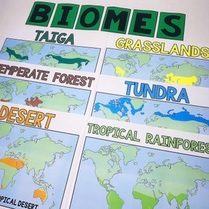 Biomes Lapbook Homeschool Biomes Reading Passages Biomes Maps ...