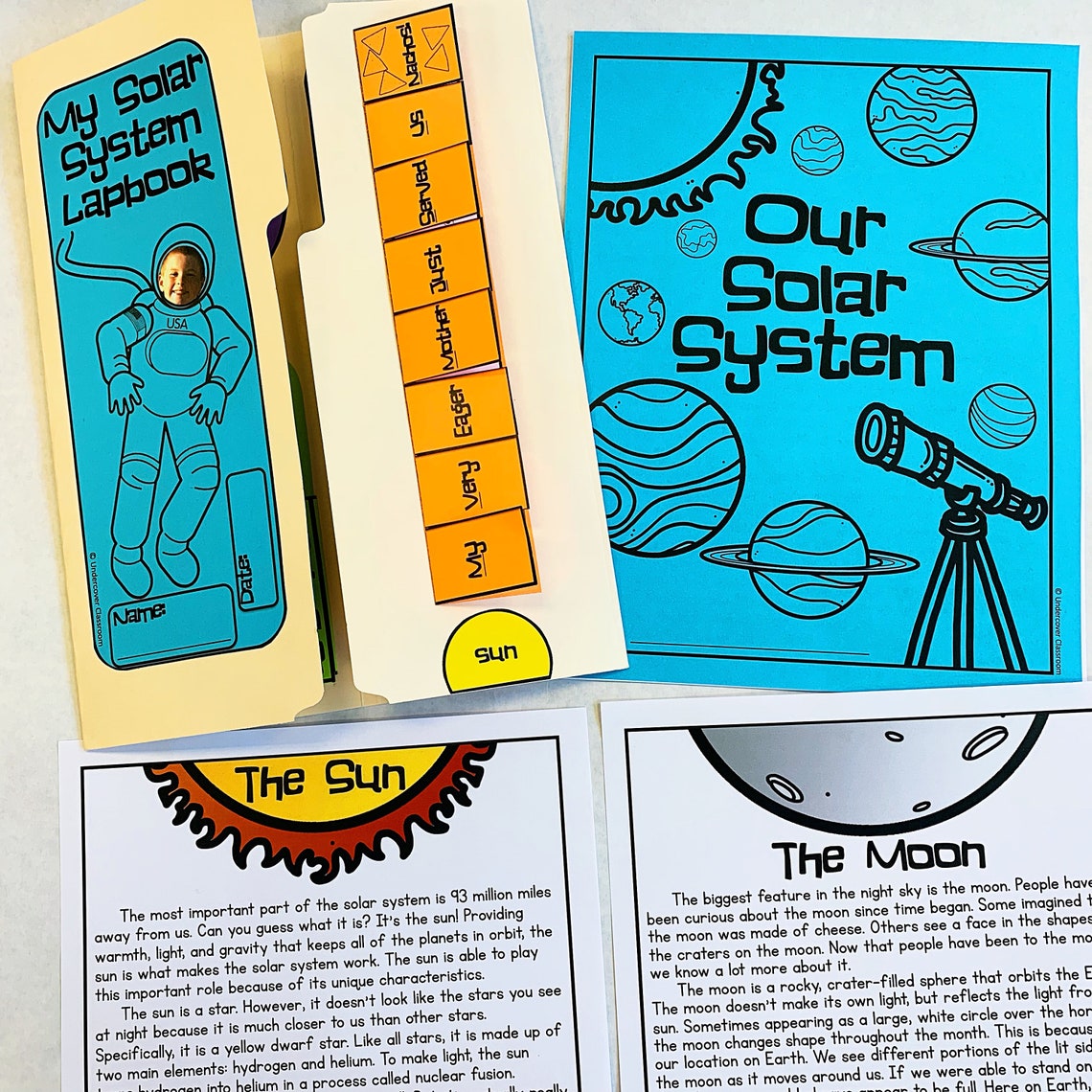 Solar System Lapbook Solar System Reading Passages Planets Sun - Etsy Solar System Lapbook Solar System Reading Passages Planets Sun - Etsy