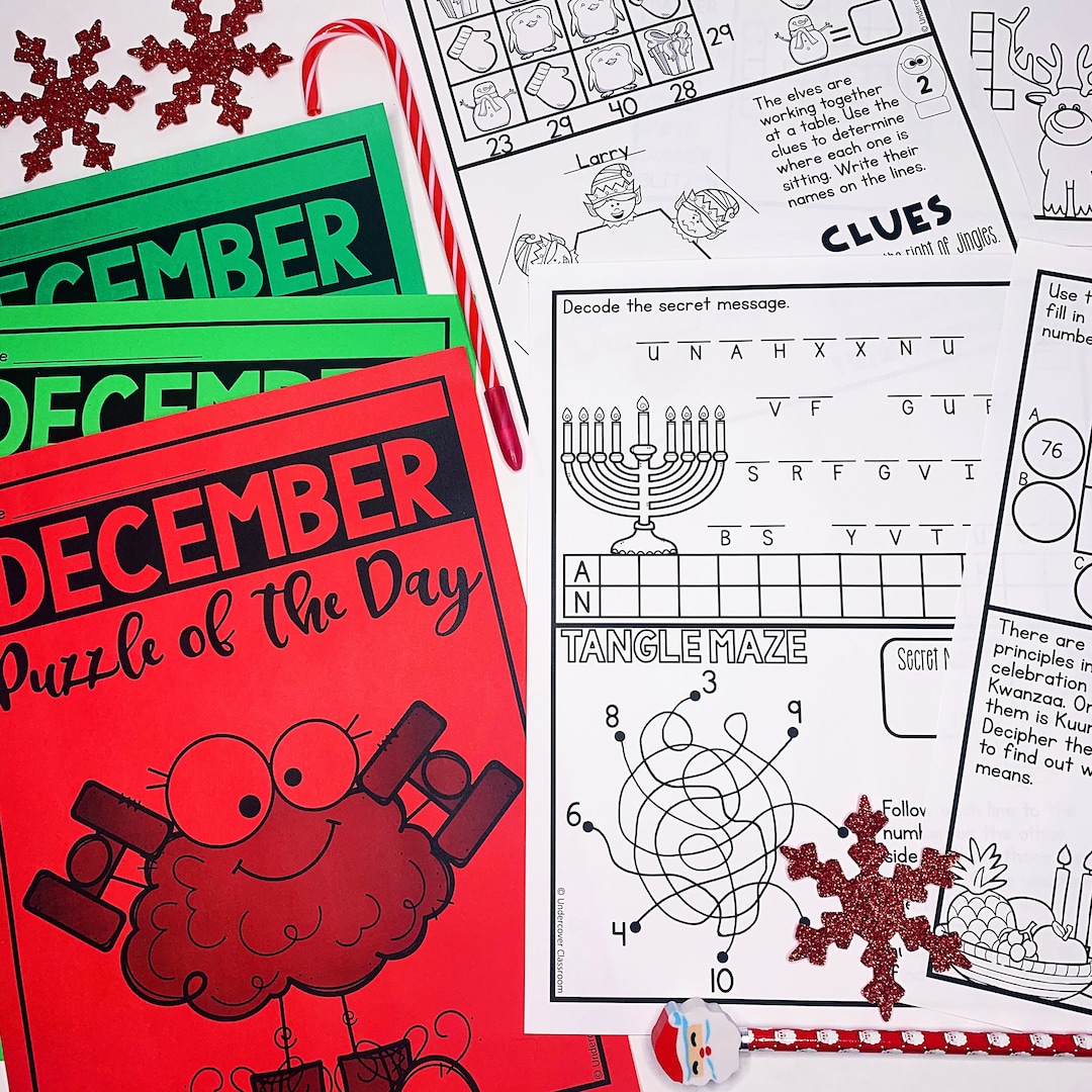 December Brain Teaser Challenging Puzzlers Homeschool Enrichment for ...