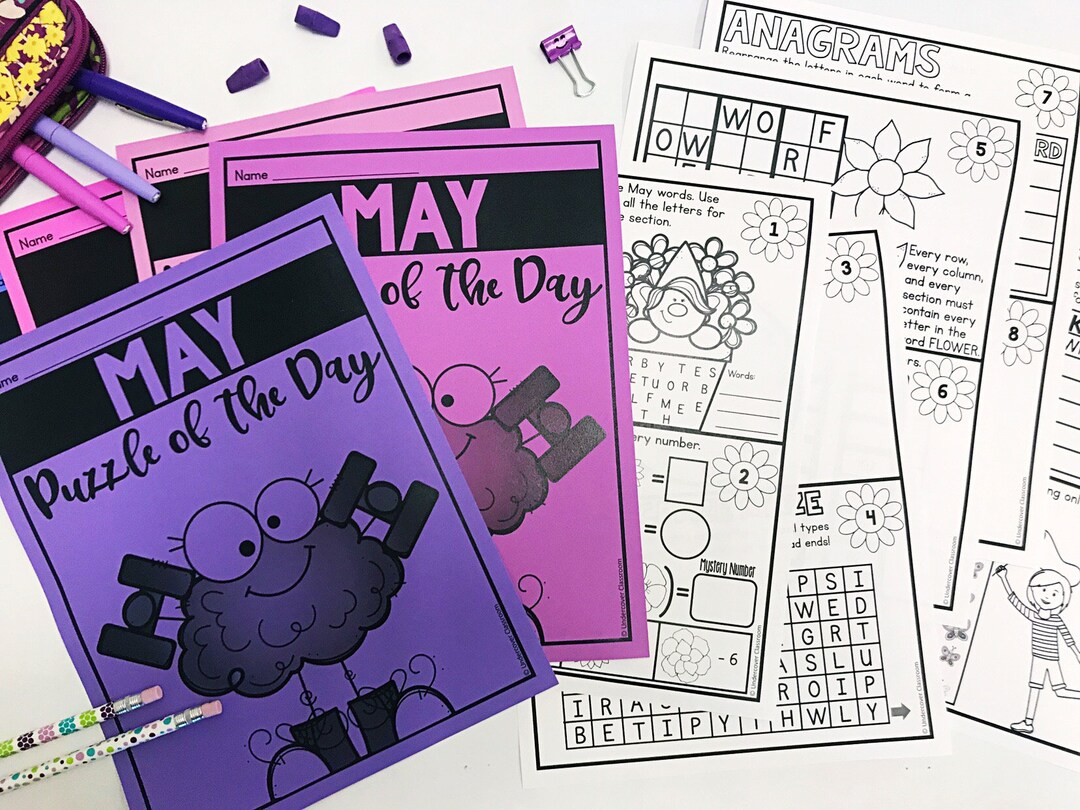 May Brain Teaser Challenging Puzzlers Homeschool Enrichment for Gifted ...