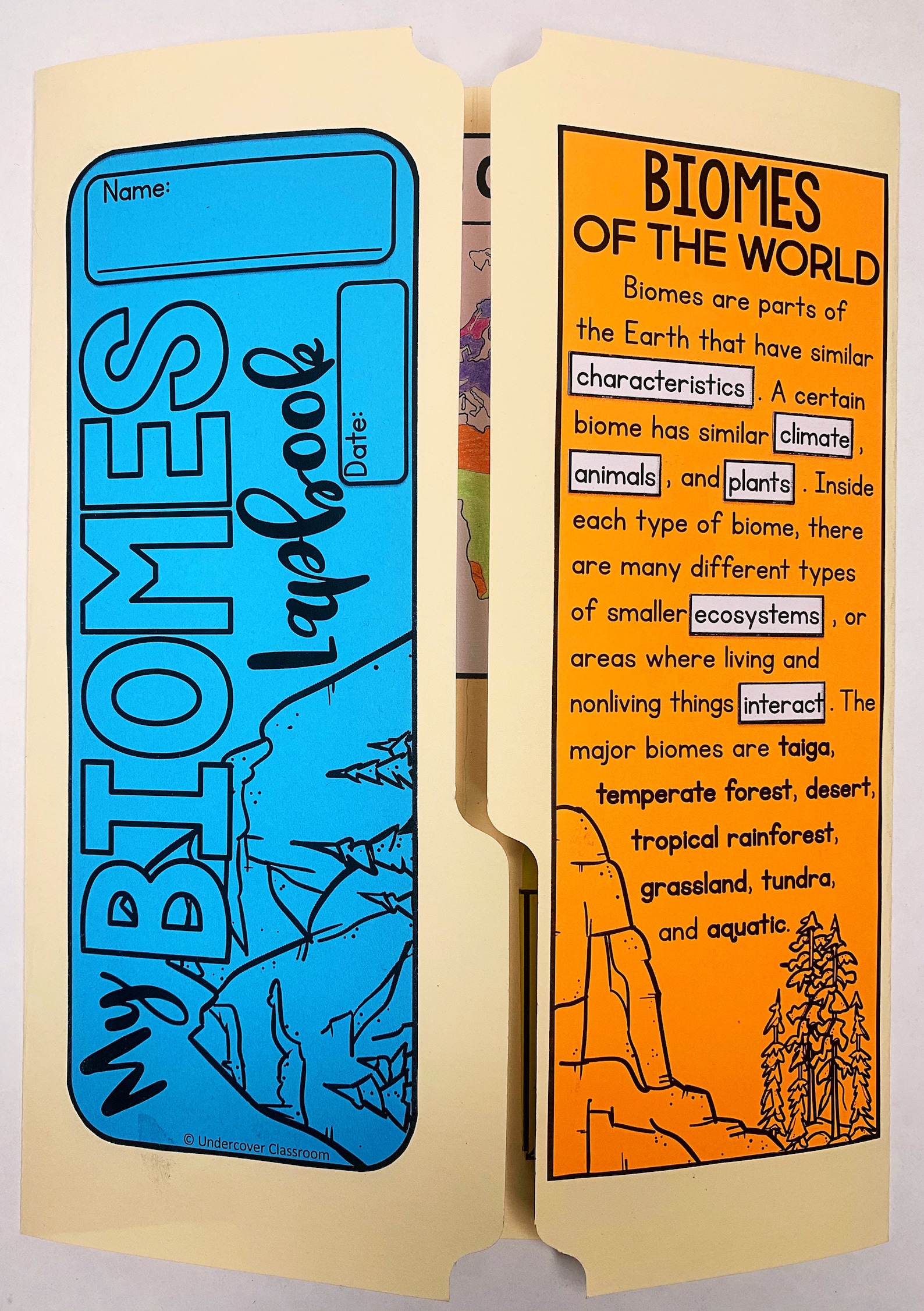 Biomes Lapbook Homeschool Biomes Reading Passages Biomes Maps ...