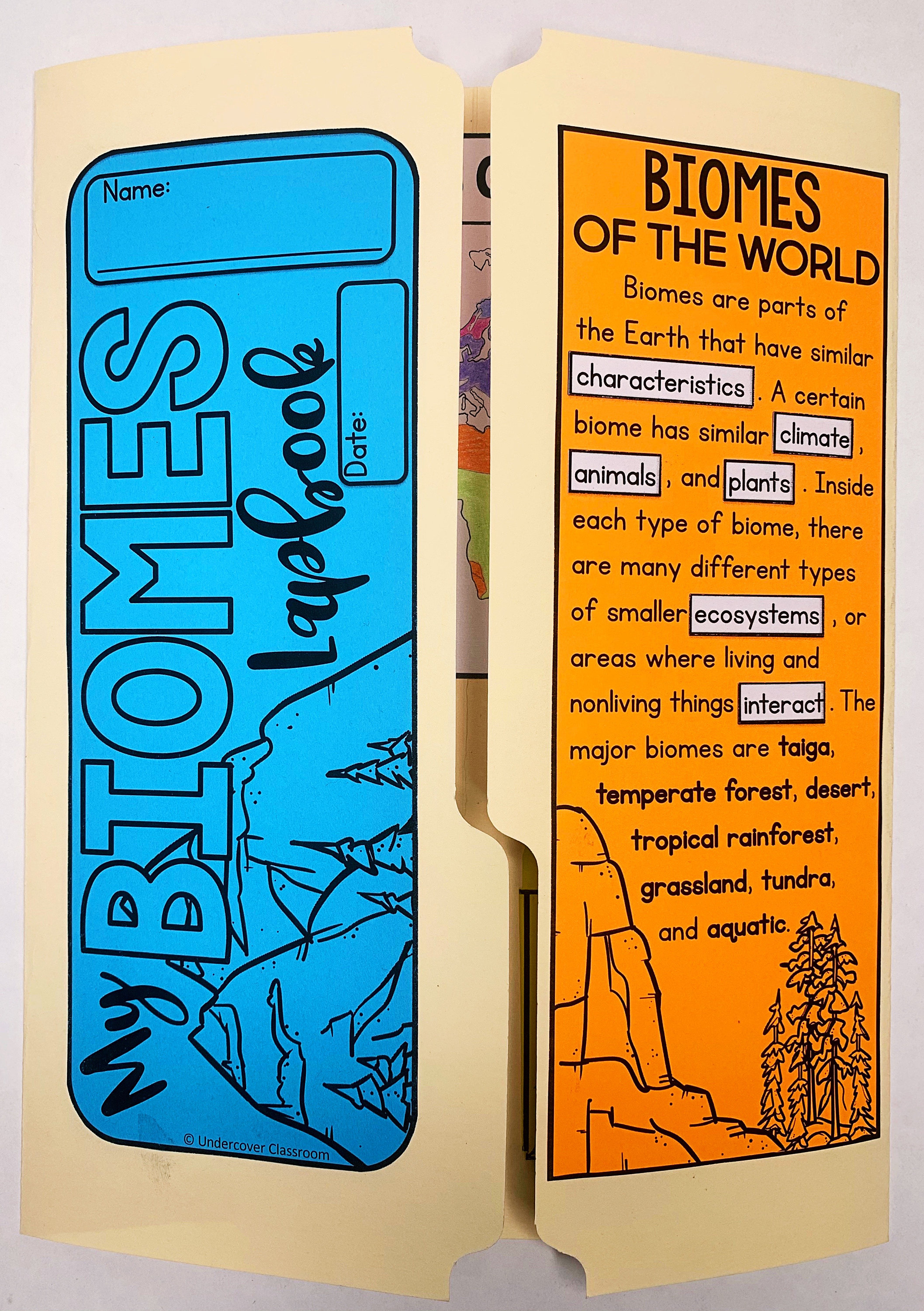 Biomas Lapbook Educación en el hogar Biomas Lectura de pasajes Mapas de ...