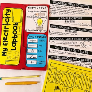 Electricity Lapbook Template Teach Electricity Reading Passages ...