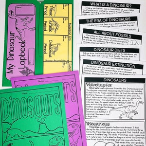 Dinosaur Lapbook Template Dinosaur Reading Passages Dinosaur Poster ...