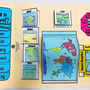 Geography Lapbook Teach Maps & Globes Geography Reading Passages ...