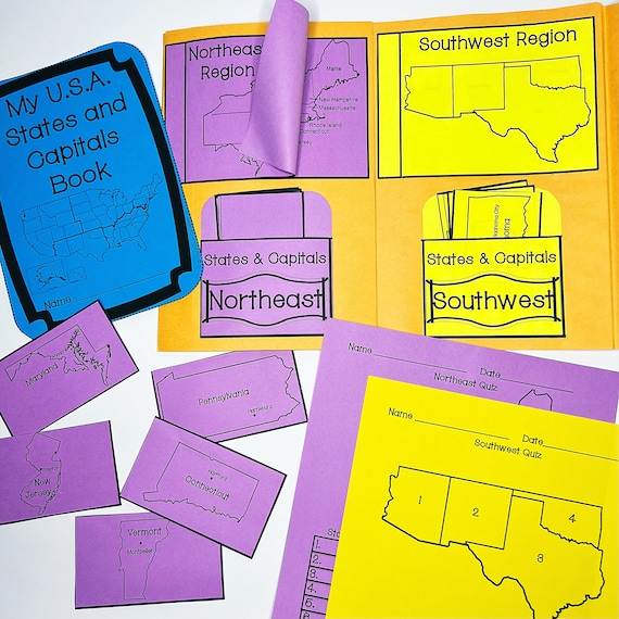 Tarjetas Didácticas De Los Estados Y Capitales Del Sureste