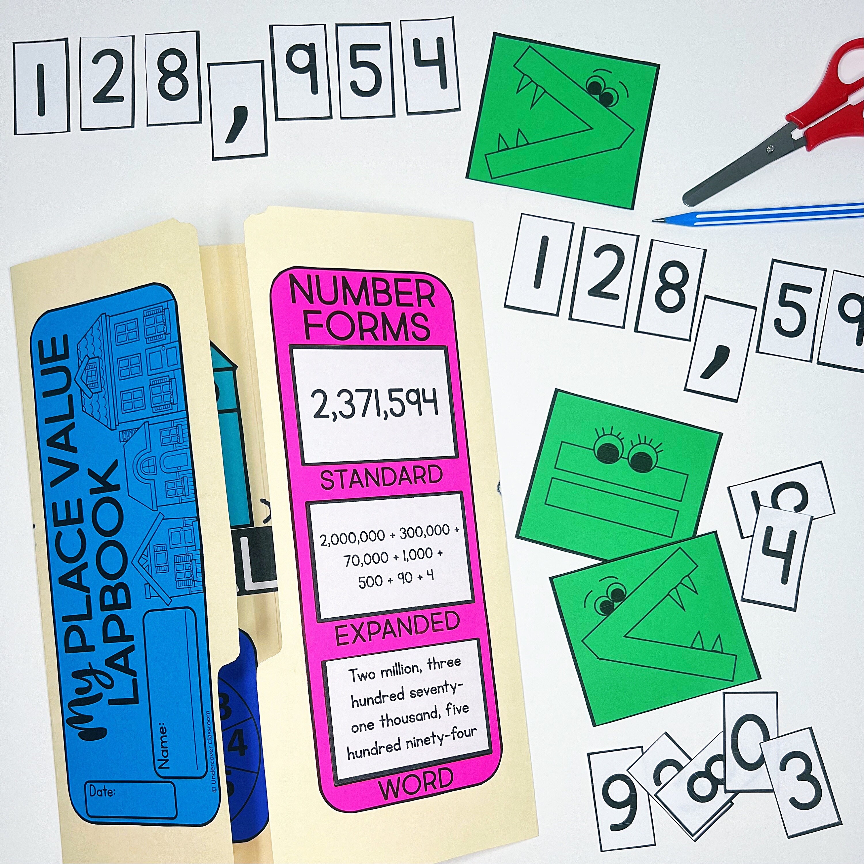 Place Value Lapbook Printable Teach Place Value Homeschool Math Place ...
