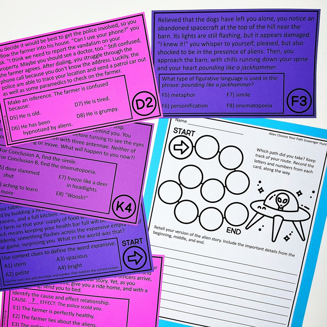 Reading Comprehension Activity for Grades 3-5 Choose Your Path Story ...