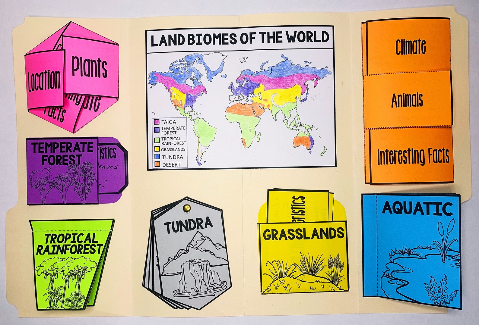 Biomes Lapbook Homeschool Biomes Reading Passages Biomes Maps ...