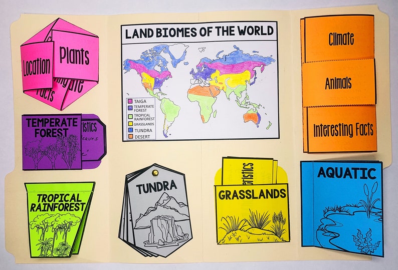 Biomes Lapbook Homeschool Biomes Reading Passages Biomes Maps ...
