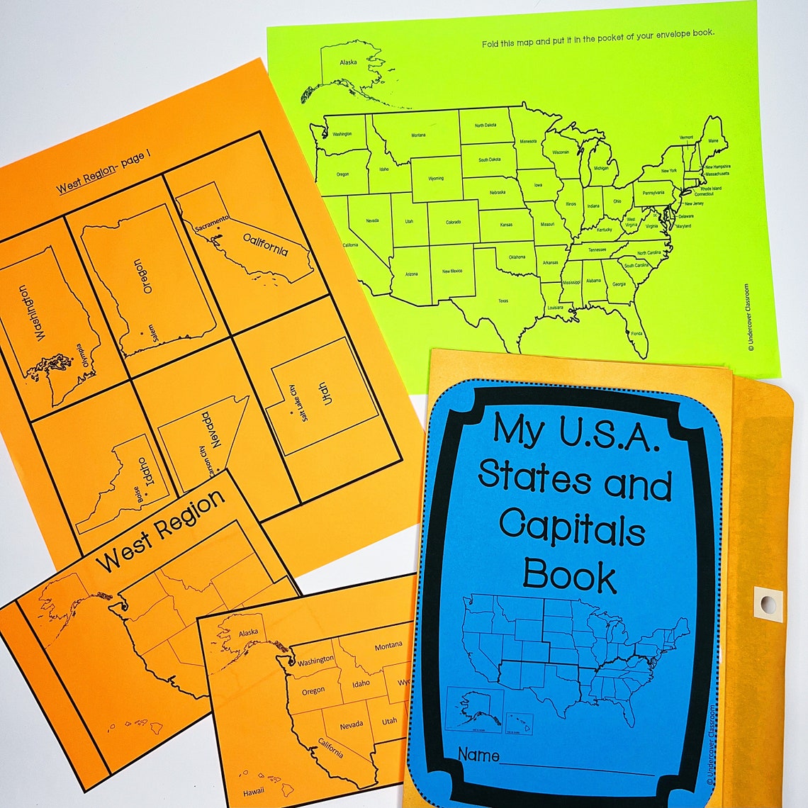 States and Capitals Study Tool Learn States and Capitals Flash Cards ...