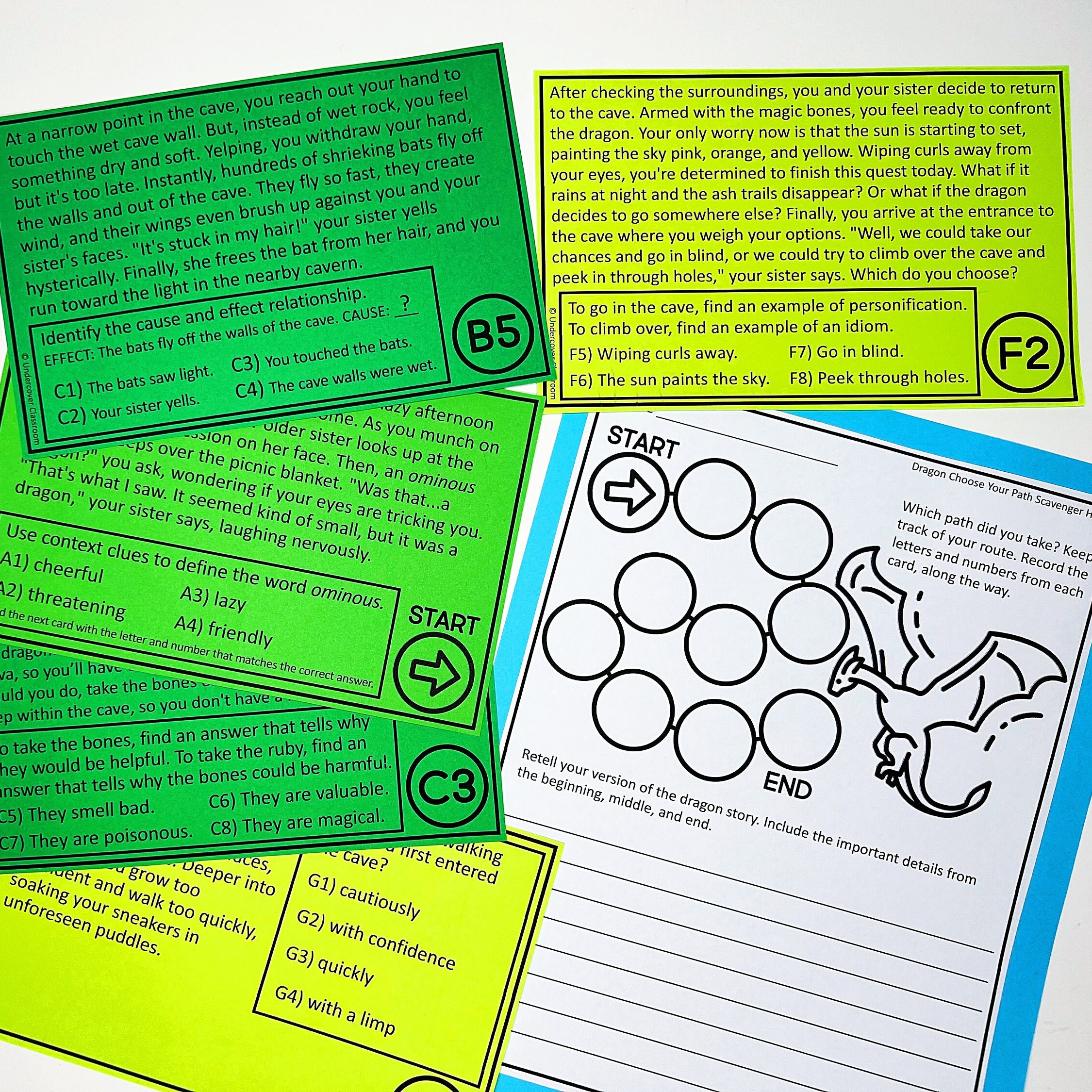 Reading Comprehension Activity for Grades 3-5 Choose Your Path - Etsy
