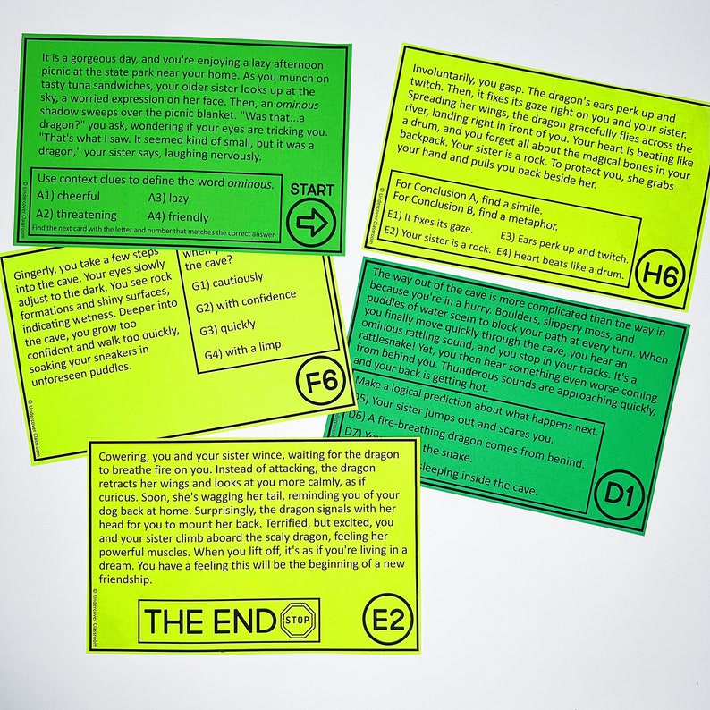 Reading Comprehension Activity for Grades 3-5 Choose Your Path Story ...