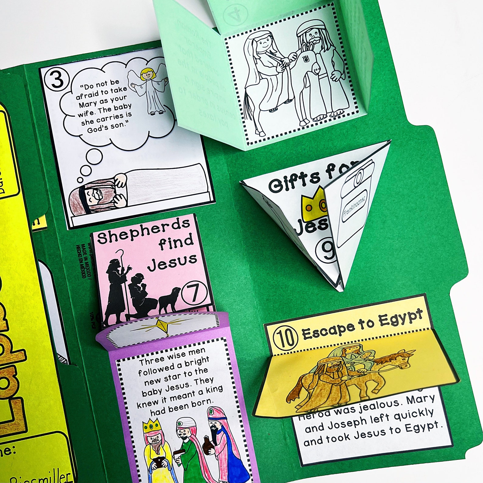 Christmas Lapbook Teach Religious Christmas Story Baby Jesus Homeschool ...