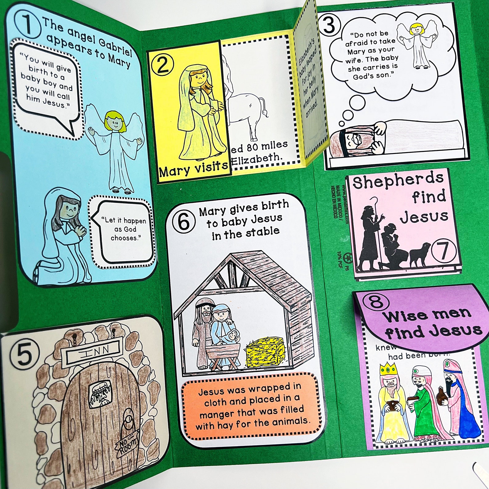 Christmas Lapbook Teach Religious Christmas Story Baby Jesus Homeschool ...