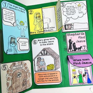 Christmas Lapbook Teach Religious Christmas Story Baby Jesus Homeschool ...