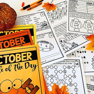 October Brain Teaser Challenging Puzzlers Homeschool Enrichment for ...