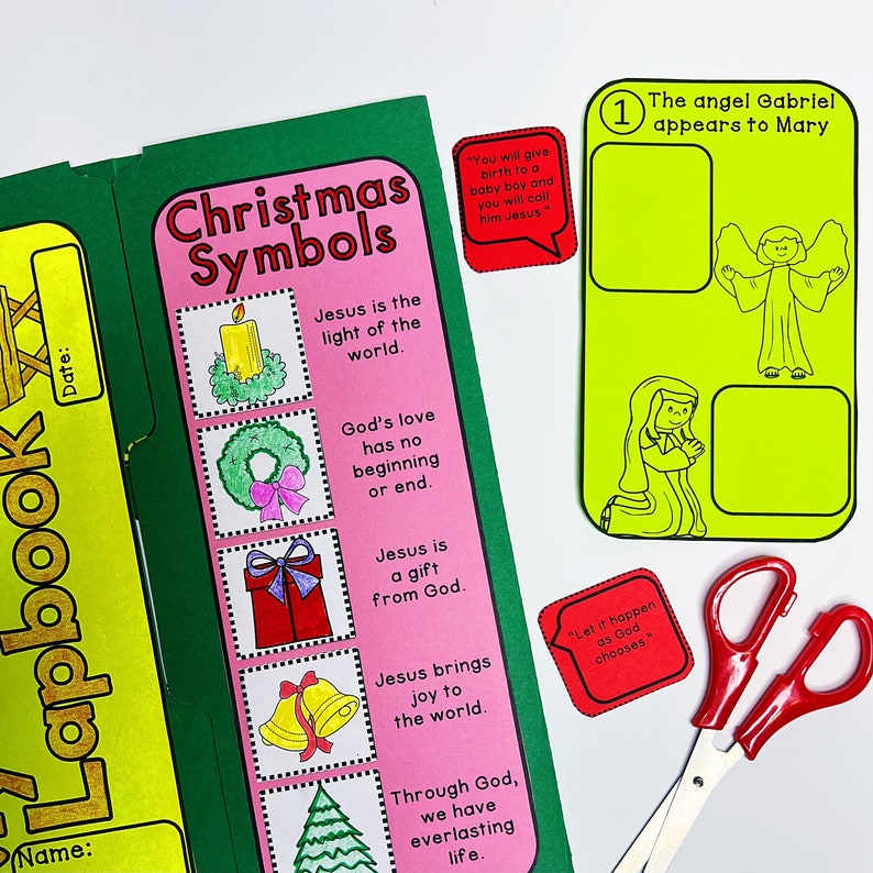 Christmas Lapbook Teach Religious Christmas Story Baby Jesus Homeschool ...