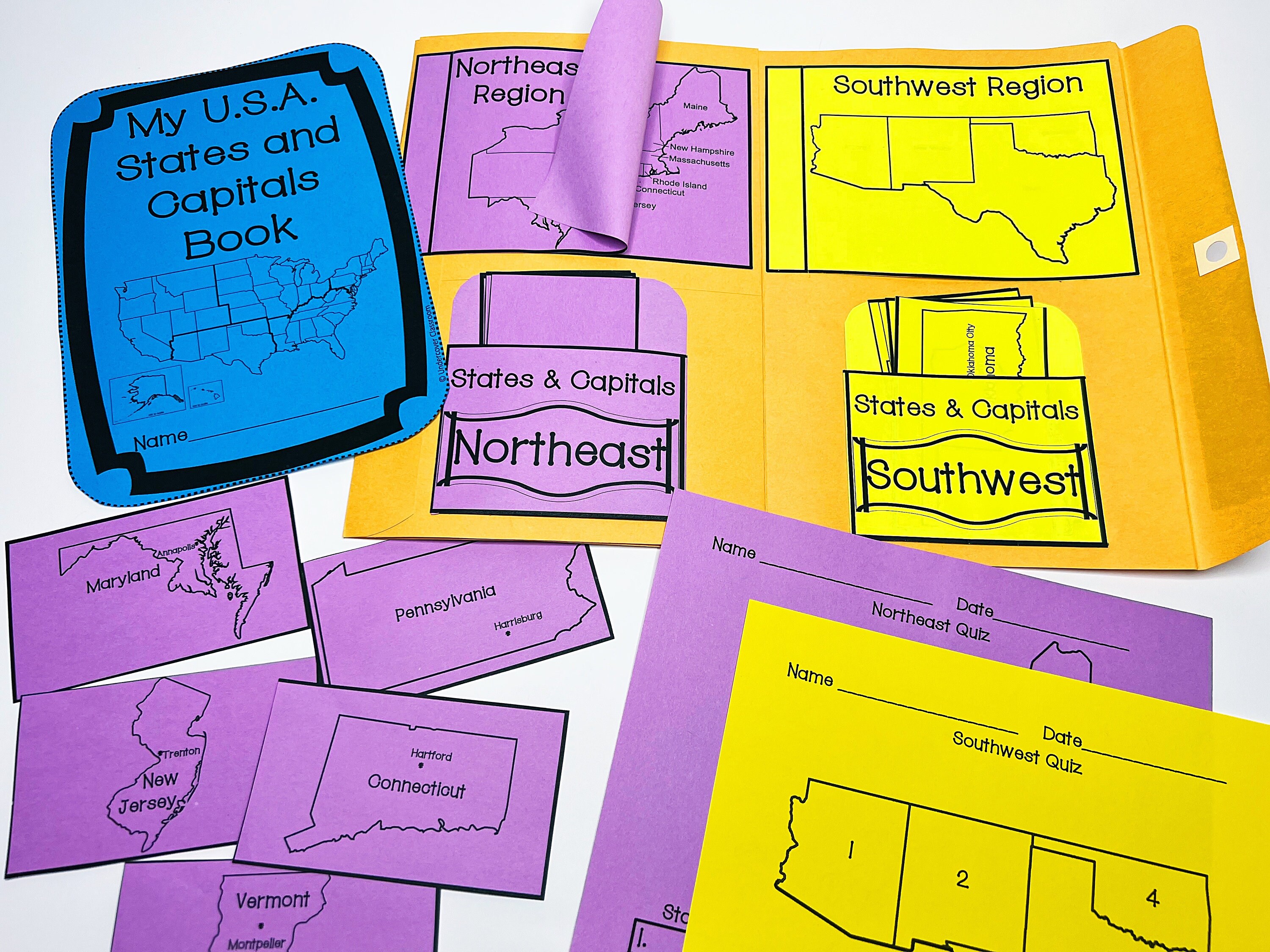 States and Capitals Study Tool Learn States and Capitals Flash Cards ...