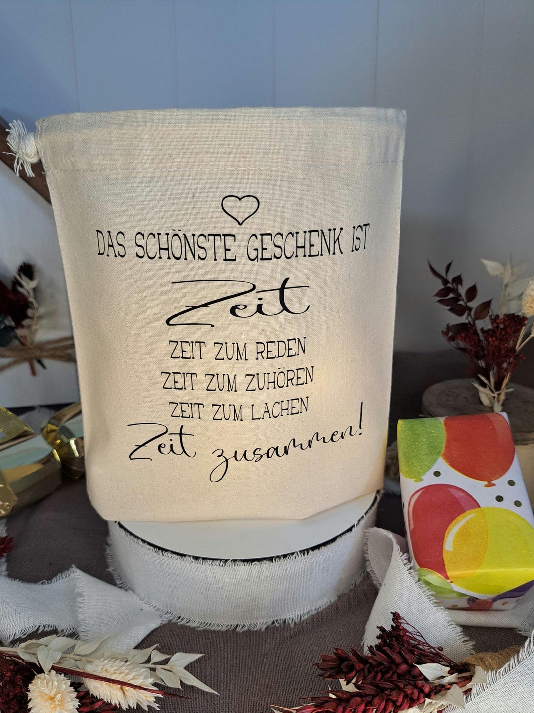 Gemeinsame Zeit verschenken. Schenke Zeit statt Zeug. Der Lichtbeutel ...