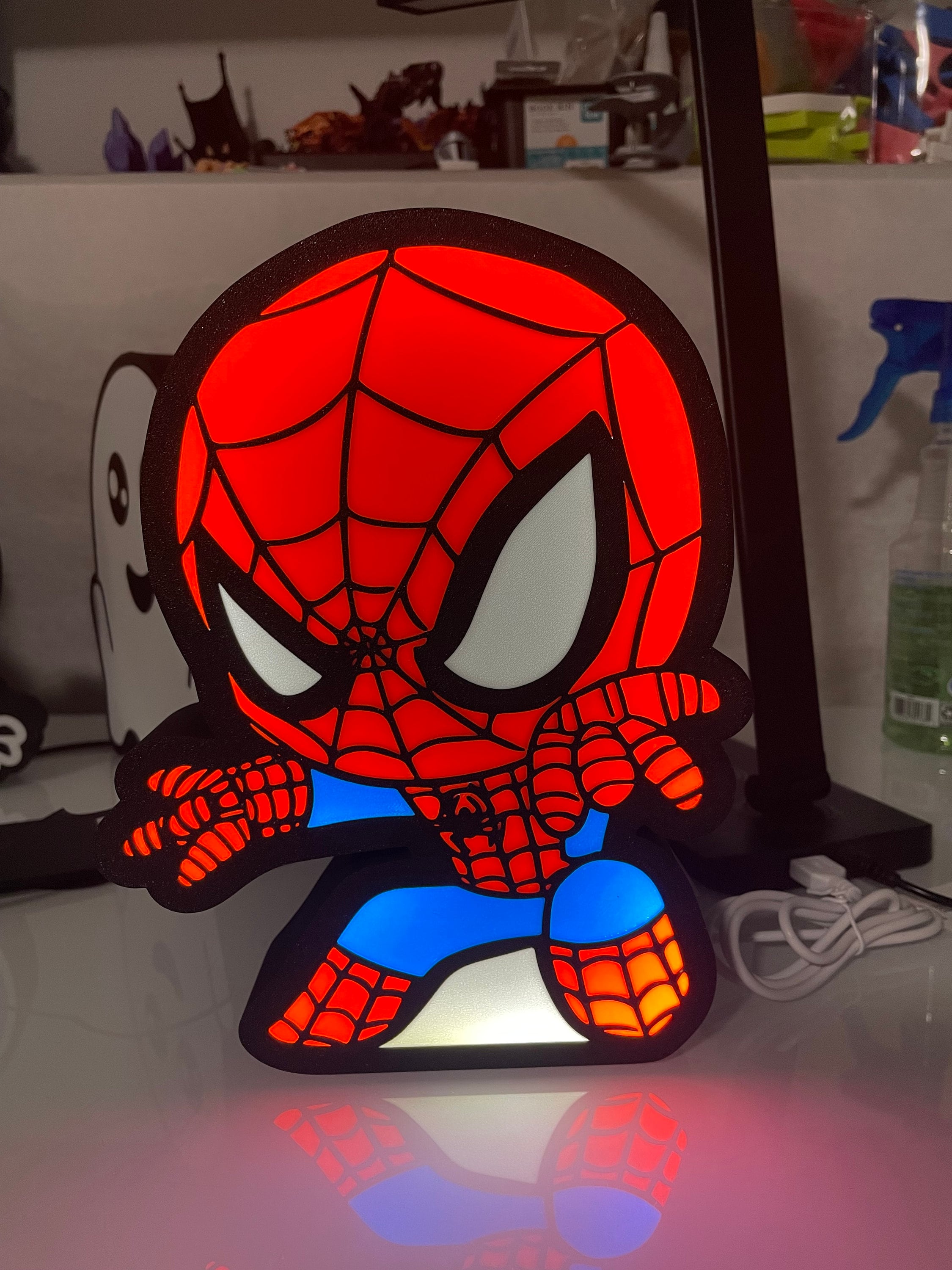 Spider-man Light Box Fan Art Light Box. LED Light Box - Etsy