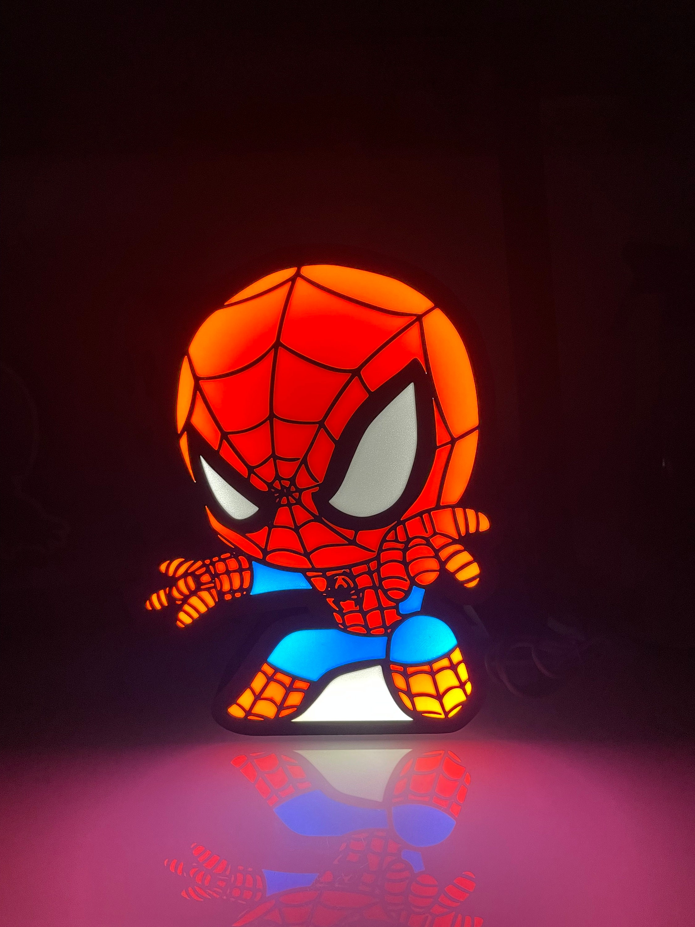 Spider-man Light Box Fan Art Light Box. LED Light Box - Etsy