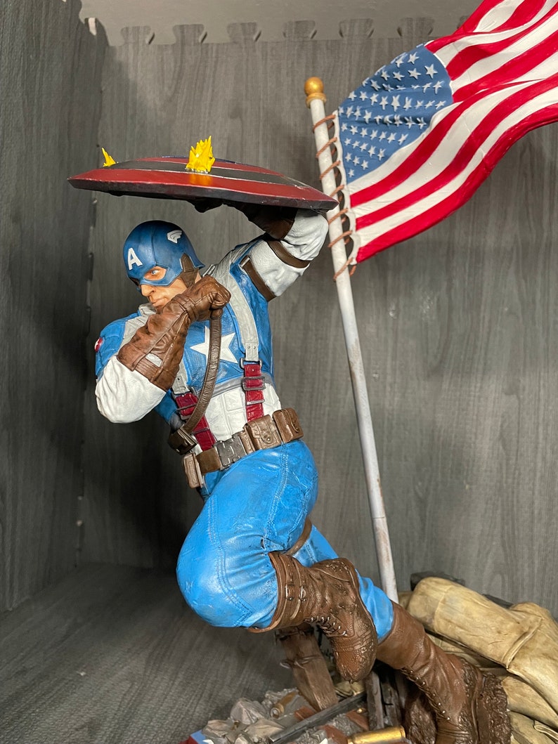 Captain America Statue 18 In. Marvel Statue - Etsy