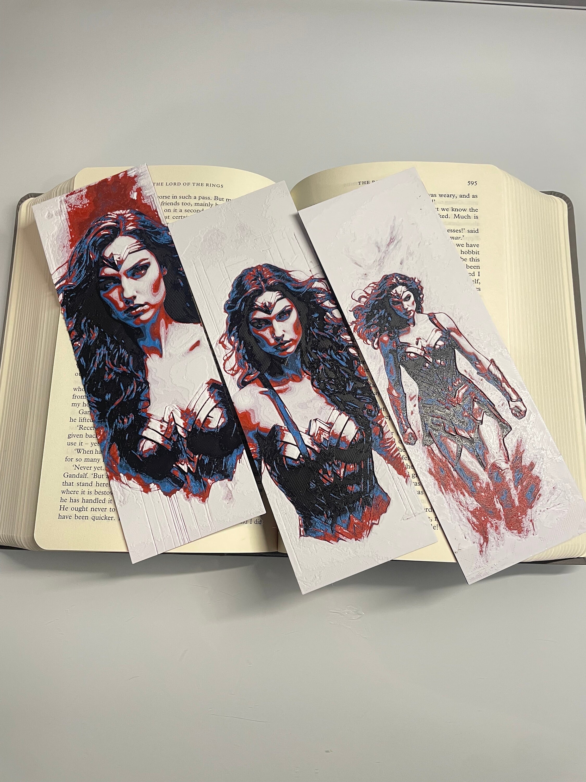 Bookmark Wonder Woman Fan Art Pack of 3 Art Display Bookshelf Display ...