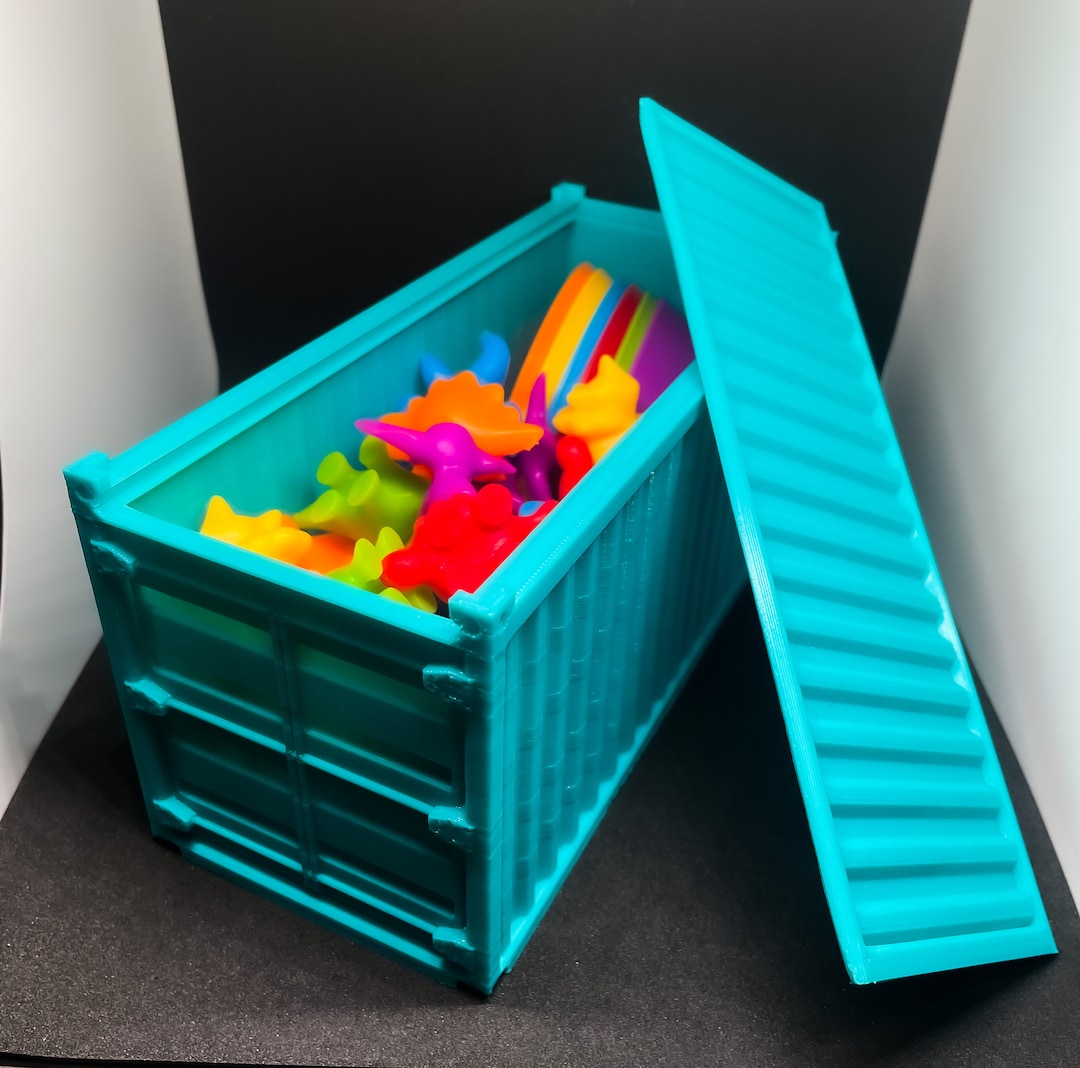 3D Printed Shipping Container STACKABLE Trinket Box - Etsy 3D Printed Shipping Container STACKABLE Trinket Box - Etsy