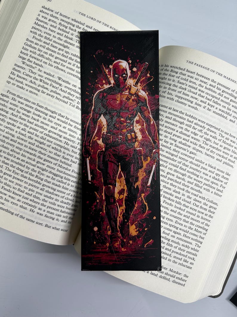 Deadpool Bookmark Set: 3D Printed Full-color Fan Art - Etsy