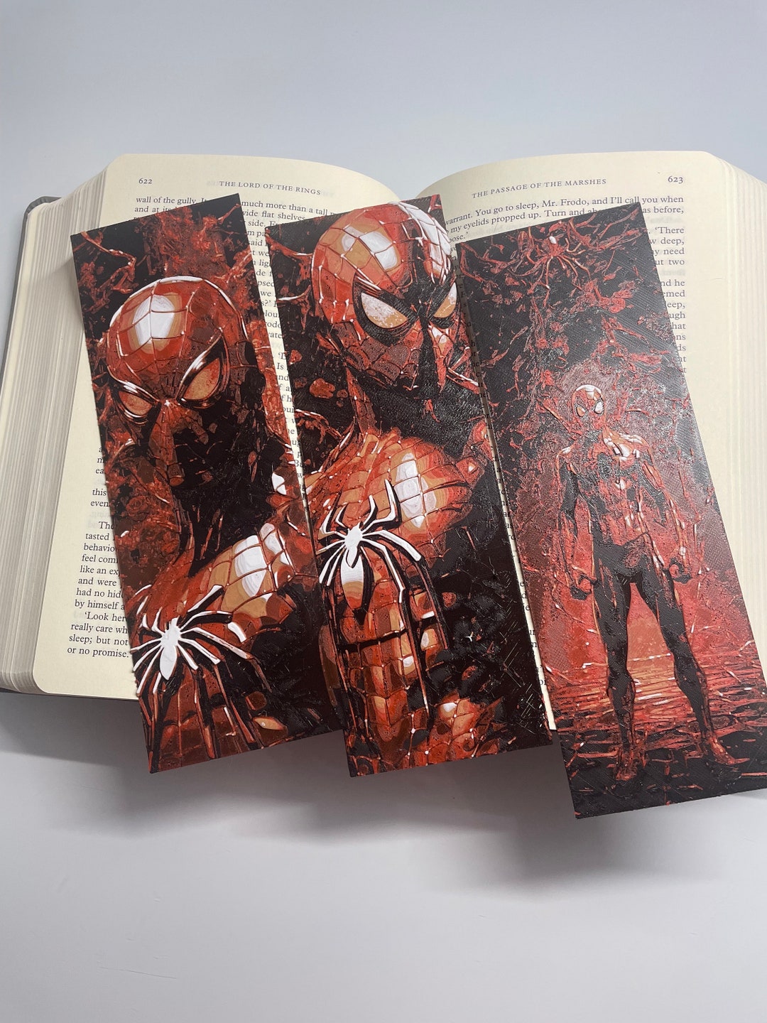 Bookmark Spiderman Fan Art Bookmark Pack of 3 Art Display Bookshelf ...