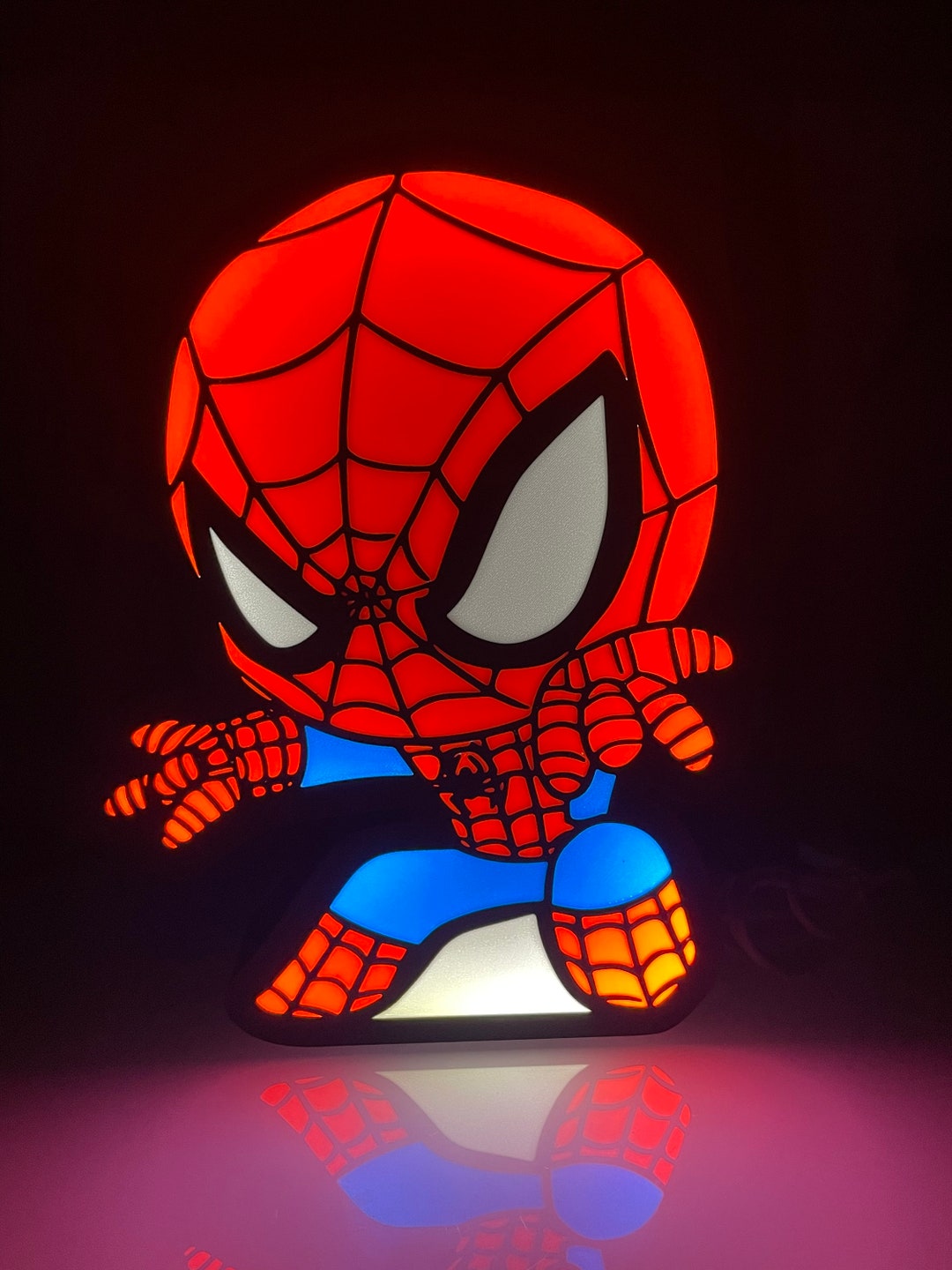 Spider-man Light Box Fan Art Light Box. LED Light Box Fan Art - Etsy
