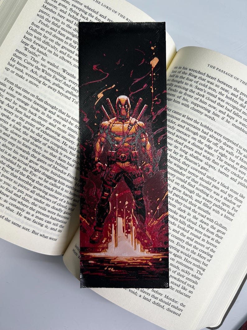 Deadpool Bookmark Set: 3D Printed Full-color Fan Art - Etsy