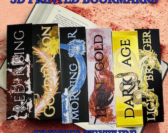 Set of 6 Red Rising - Matching Bookmarks - Etsy