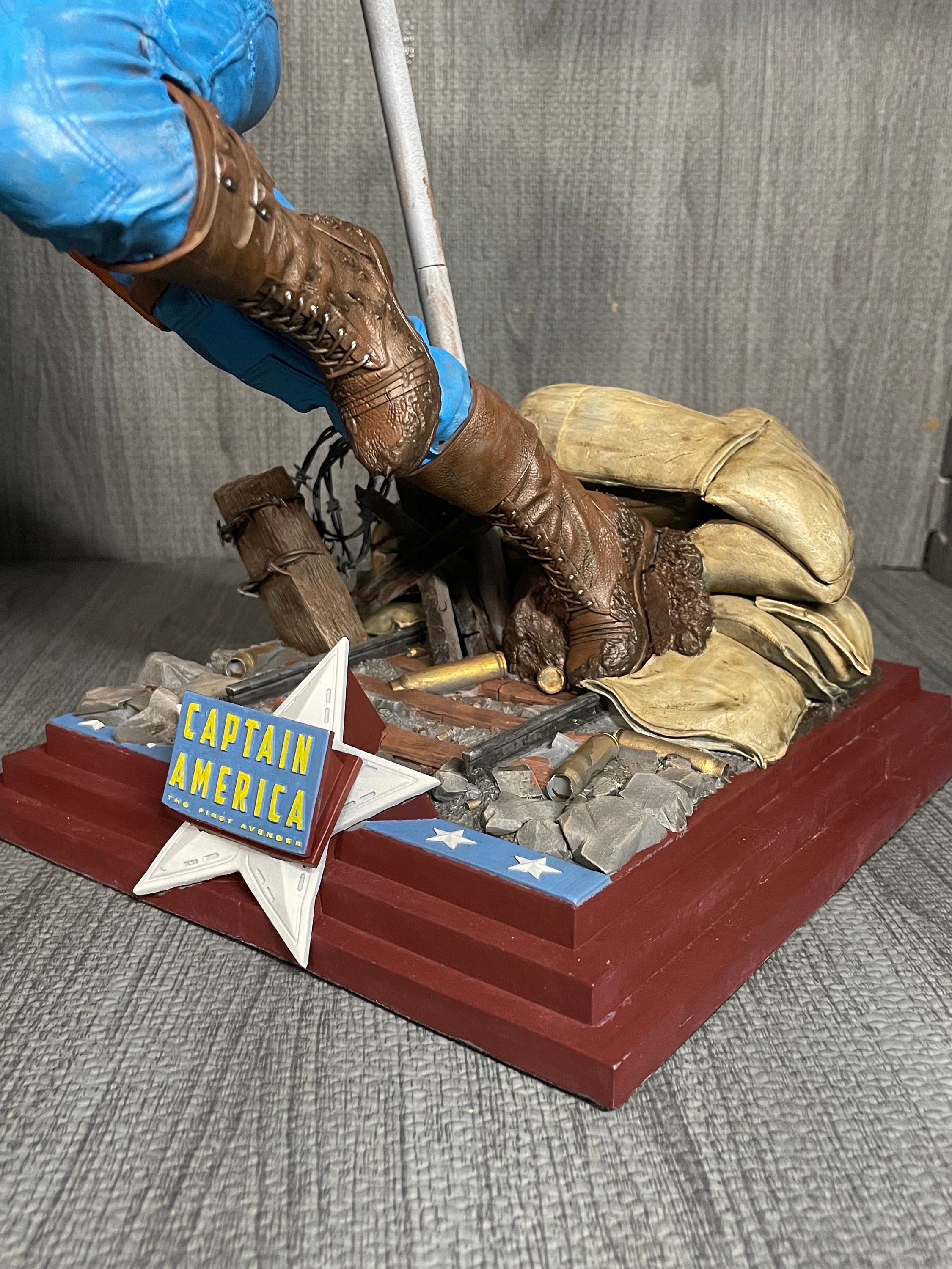 Captain America Statue 18 In. - Marvel Statue Fan Art - Etsy