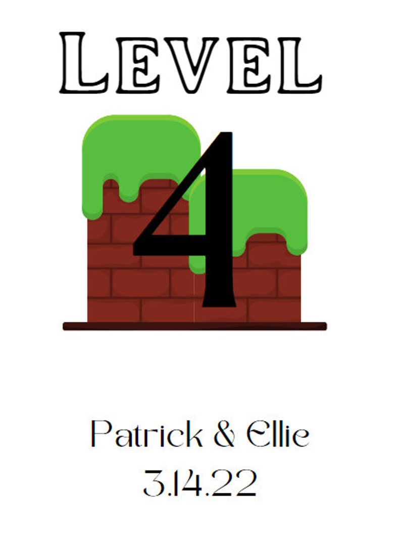 Gamer Wedding Table Numbers, Personalized and READY TO PRINT. 5x7 ...