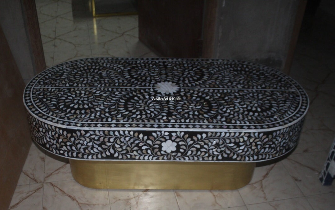 Handmade Bone Inlay Wood Modern Coffee Table Furniture - Etsy
