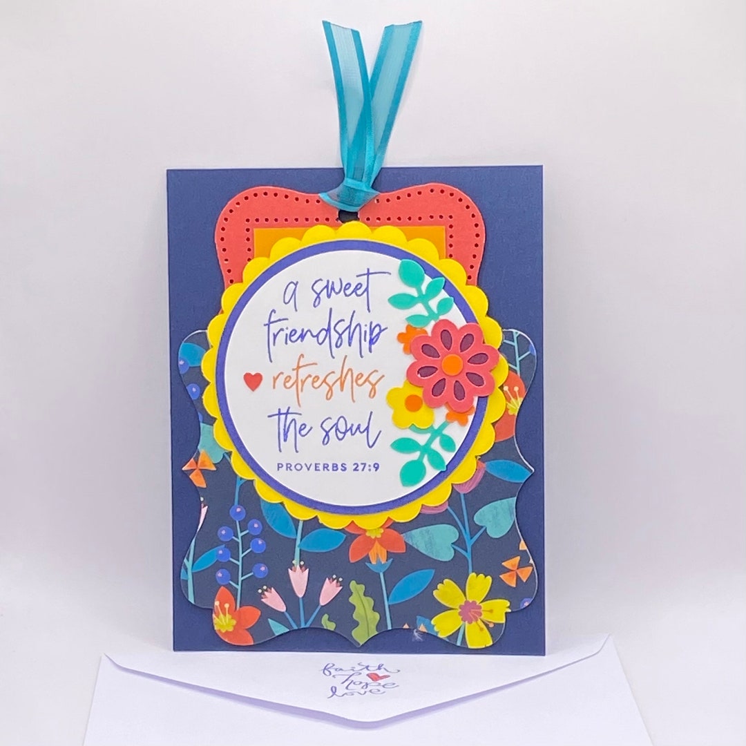 Handmade Christian Friendship Cards With Bookmarks - Etsy