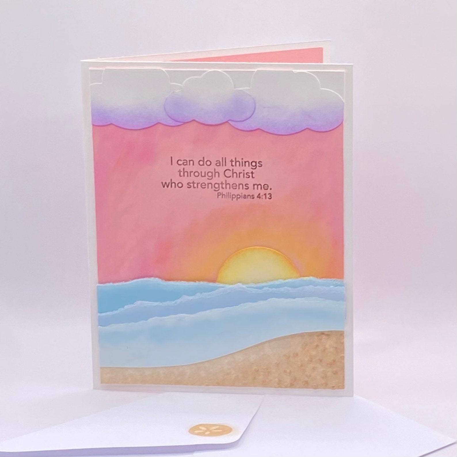 Handmade Christian Sunset Beach Cards blank Inside - Etsy