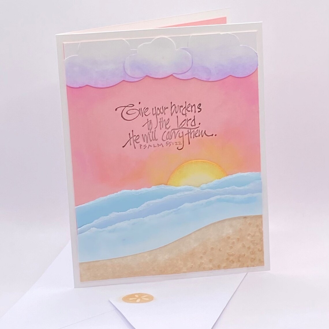 Handmade Christian Sunset Beach Cards blank Inside - Etsy